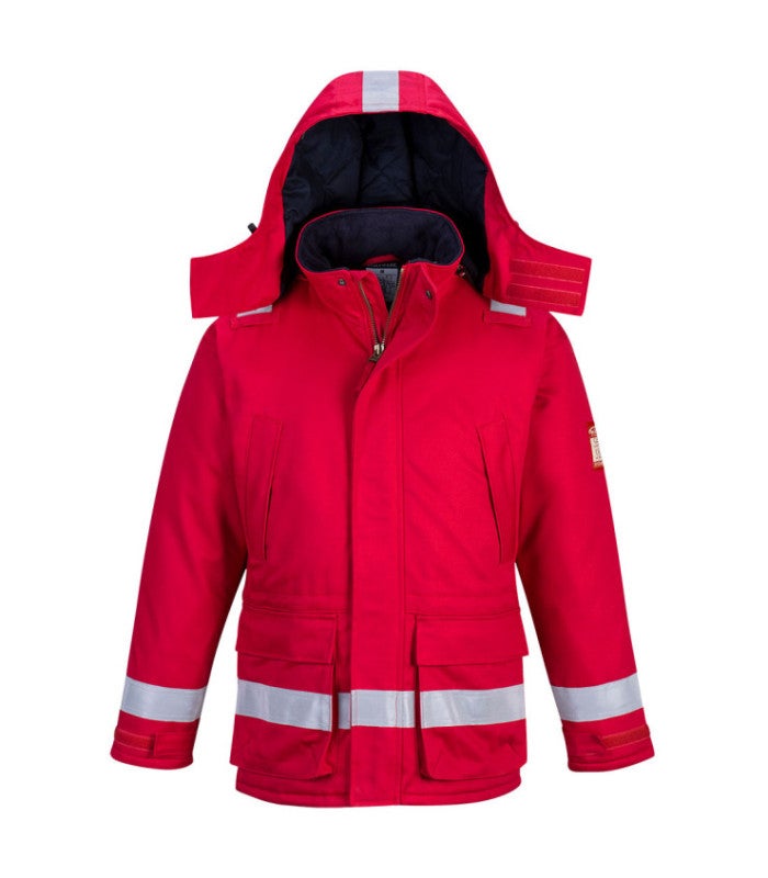 Parka ignifugée Portwest antistatique hiver Rouge M | Leroy Merlin