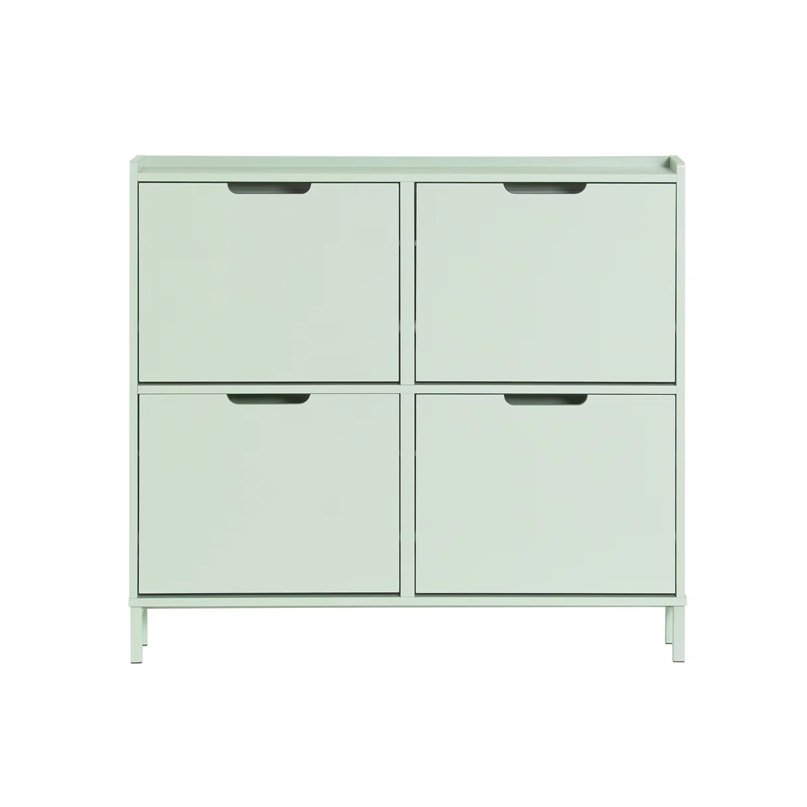 Meuble à chaussures 4 tiroirs, vert clair, commode étroite, meuble à ...