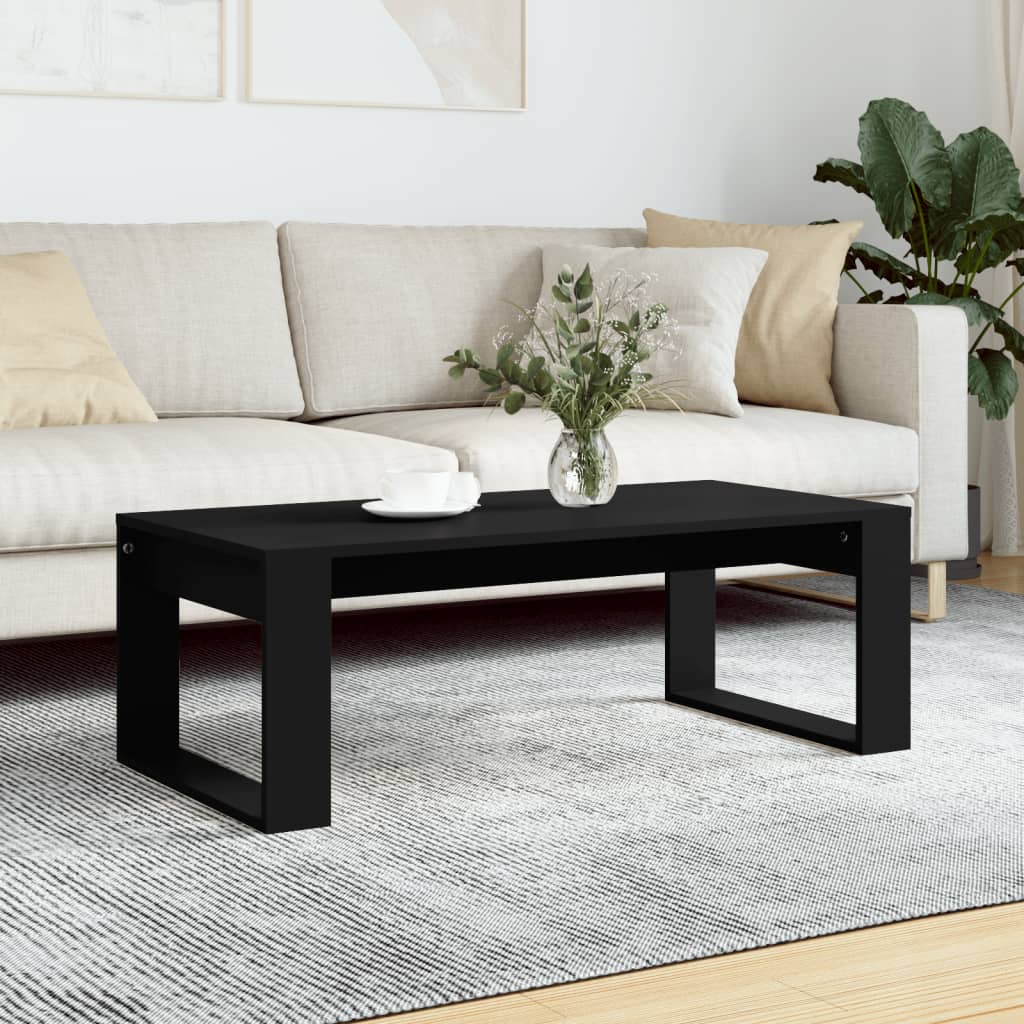 Table basse noir 102x50x35 cm bois d'ingénierie | Leroy Merlin