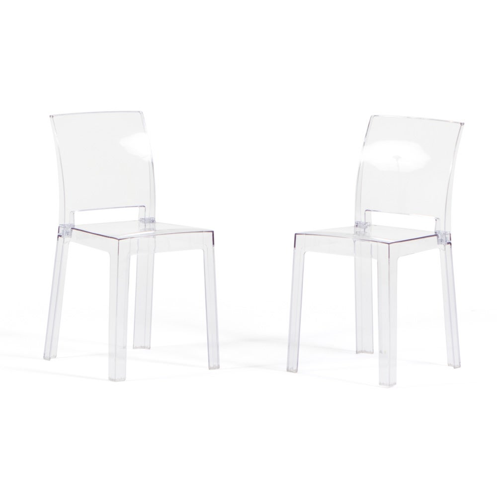 Set de 2 chaises d'intérieur transparentes en polycarbonate Aria ...