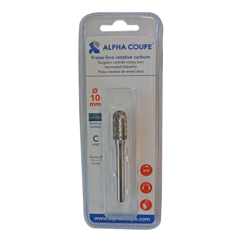 Fraise lime rotative carbure - Diamètre : 10 mm - Divers : cylindrique ...
