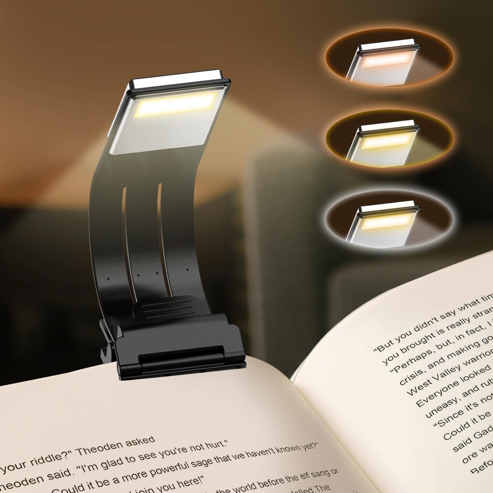 Bookmark Book Light, luces clip para leer la noche, luces de lectura para libros en la cama, 8 ...