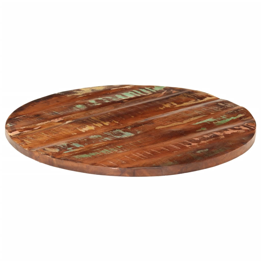 Plateau de table rond en bois massif recyclé ? 70x3,8 cm | Leroy Merlin