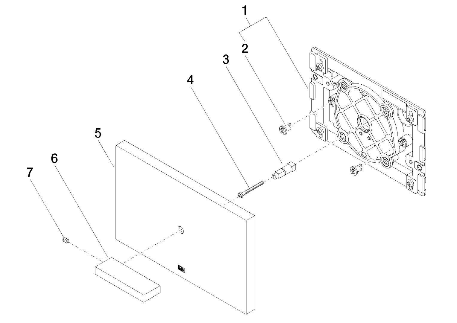 Dornbracht placas de cobertura para cisternas de TECE, 12660979-93 ...