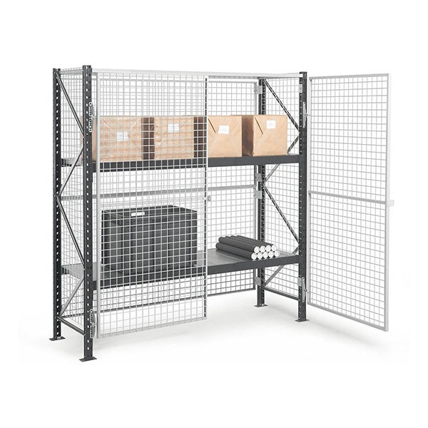 Rayonnage grillagé et verouillable - 2 niveaux - Module de départ ...