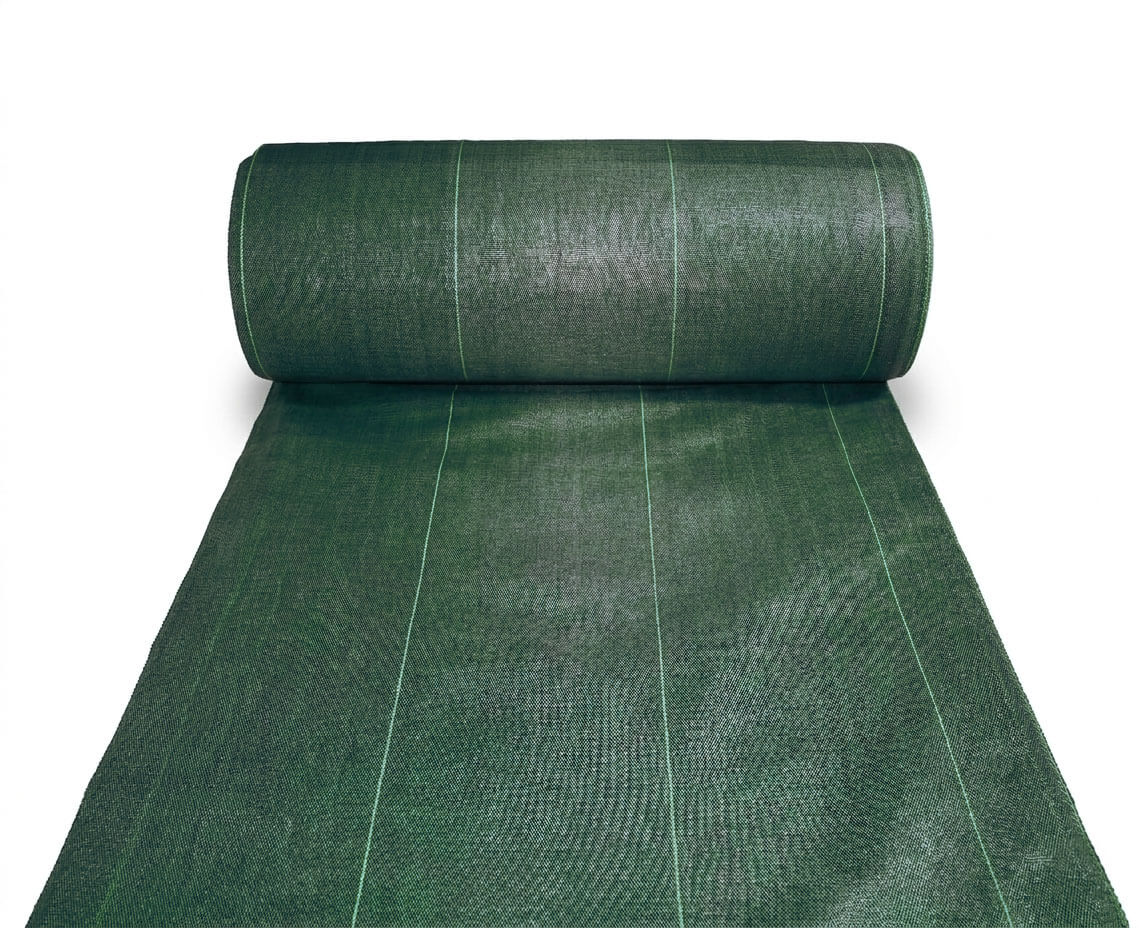 Toile de paillage - Vert - Rouleau de 100m Pliés en 2 1.05m x 100m Vert ...