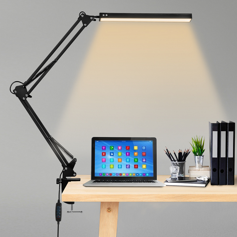 Lampe de bureau Variable LED Lampe de bureau à pince Lampe de lecture ...