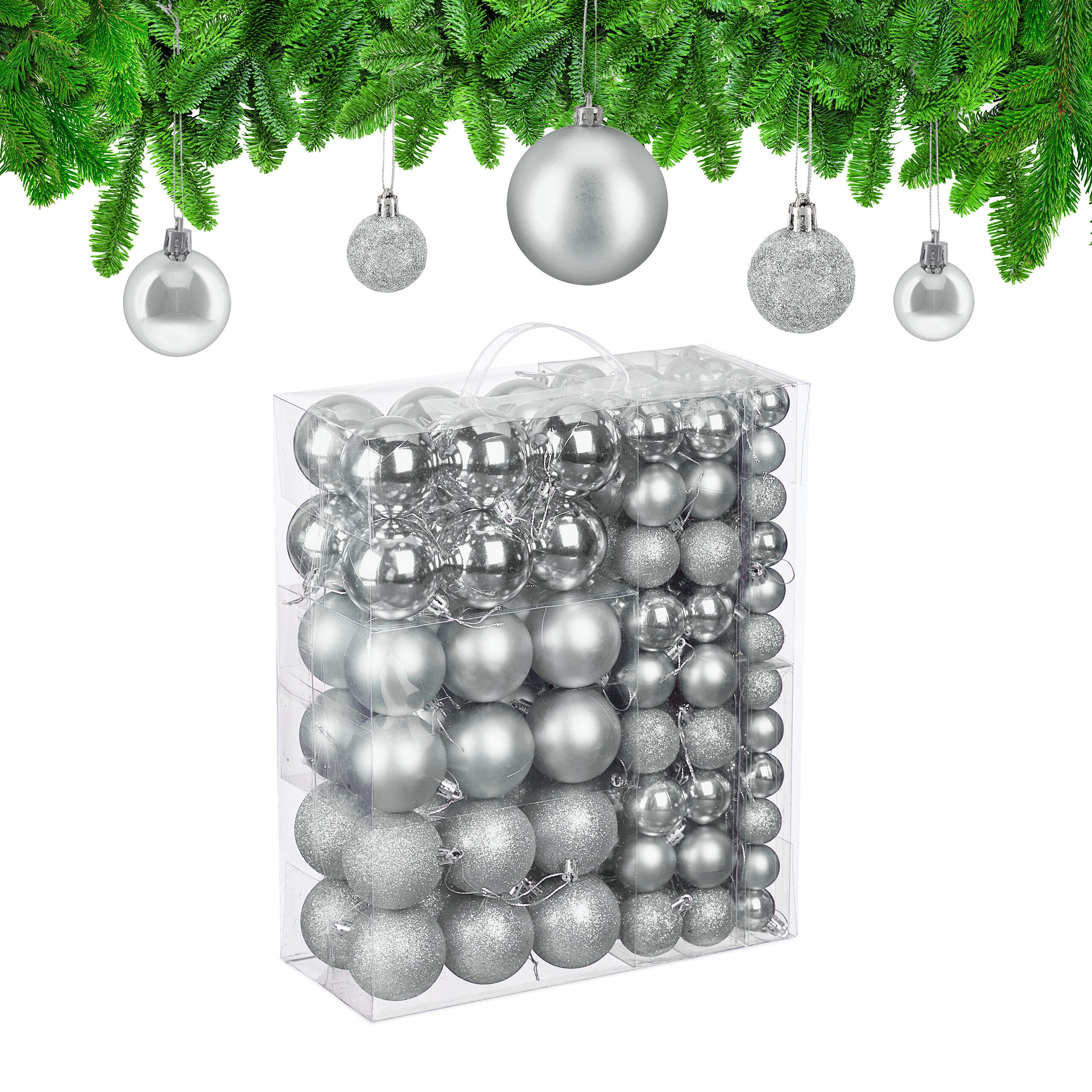Palline Natale, Set 138 Palle Albero, Addobbi Natalizi, Sfere in ...