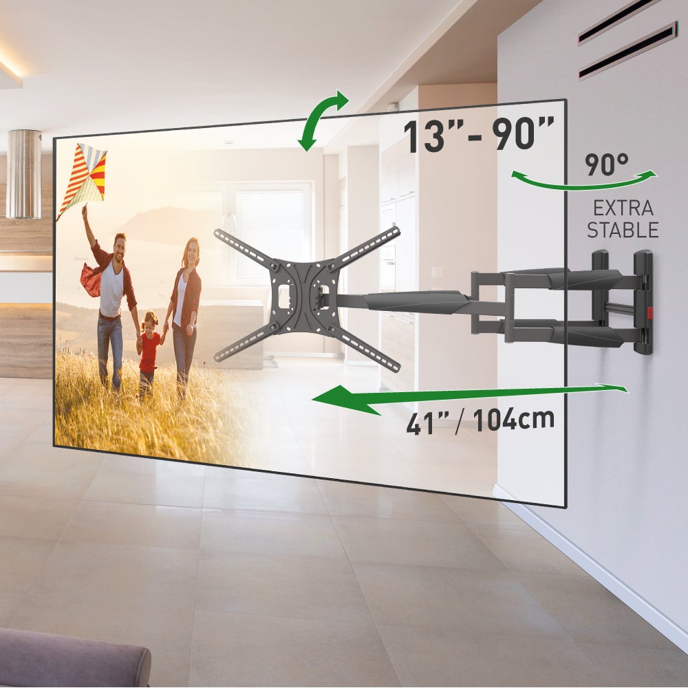 Barkan Longueur 104cm Support TV Mural pour écrans 13 - 90 Pouces ...