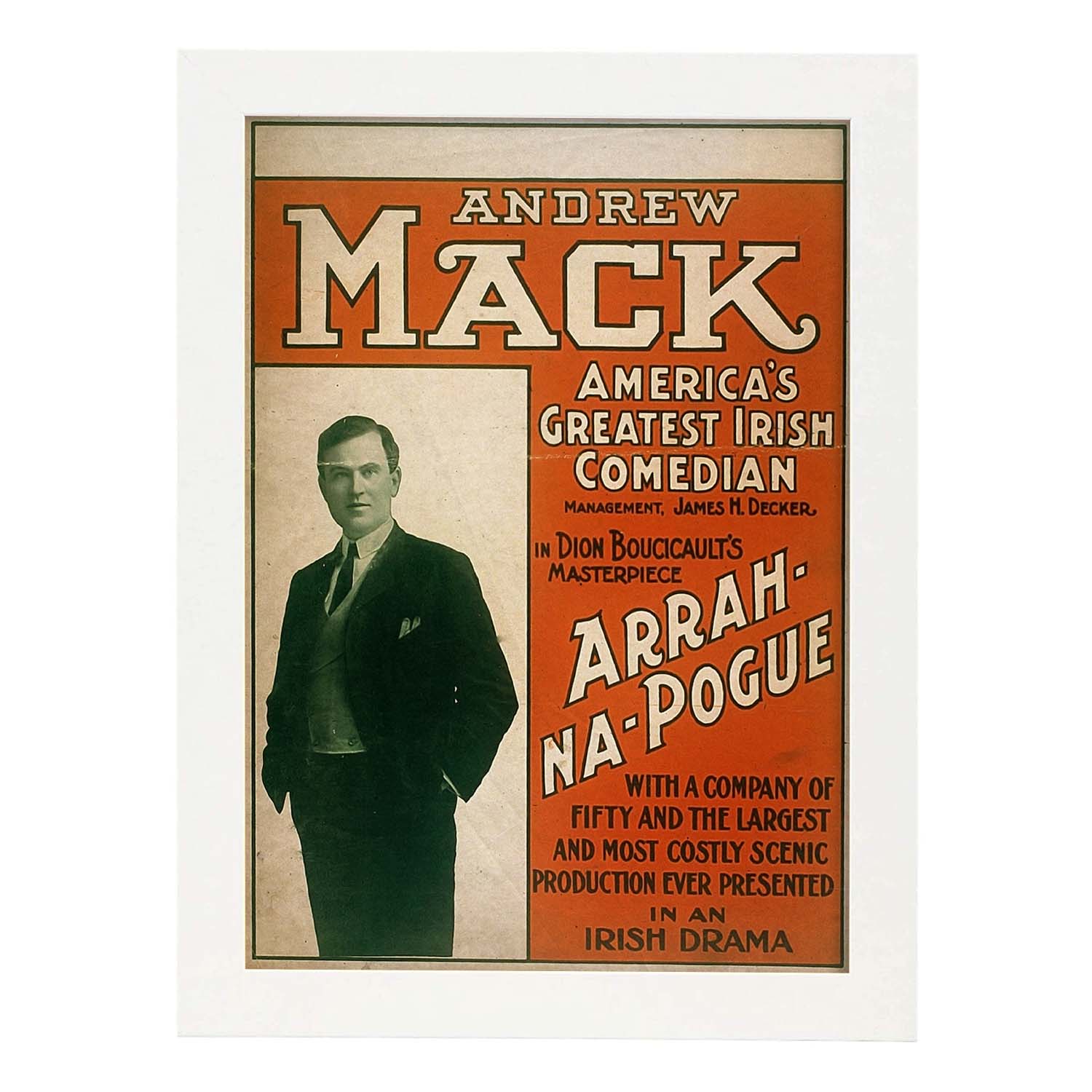 Affiche Vintage D'andrew Mack. Avec Des Images Publicitaires Vintage Et ...