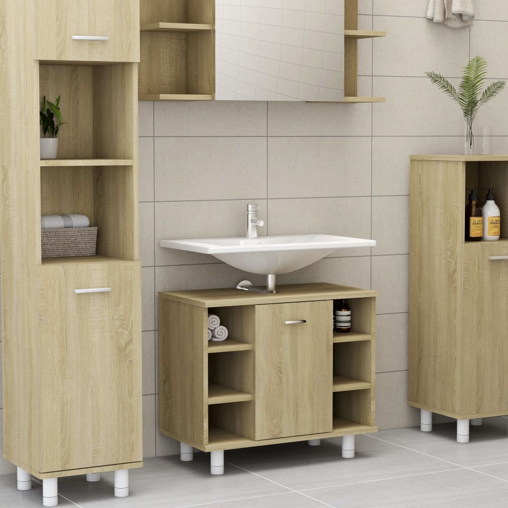 Mueble de baño roble Sonoma Madera contrachapada | Leroy Merlin