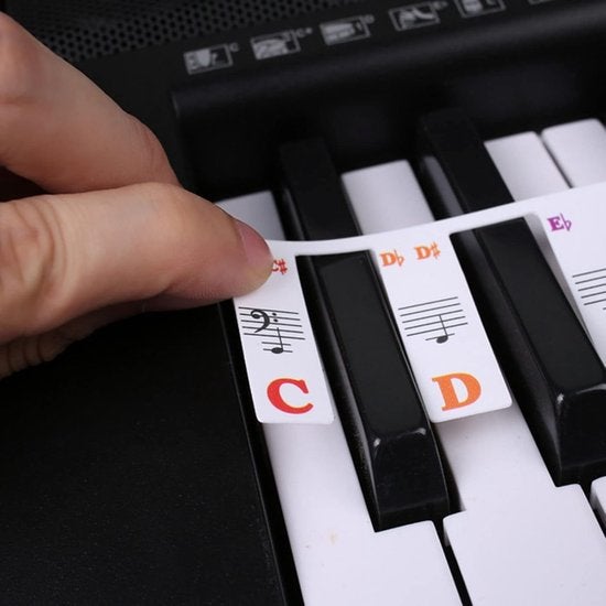 Étiquettes amovibles en silicone pour notes de piano, réutilisables (61 ...