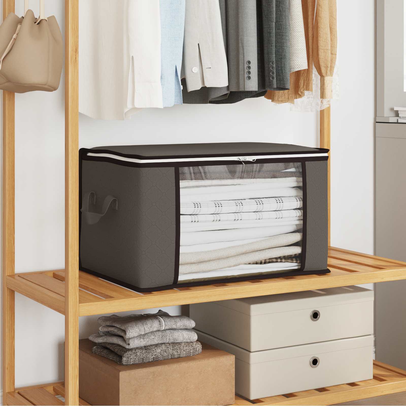 Caja de almacenamiento con ventana lateral transparente 6 pcs vidaXL ...