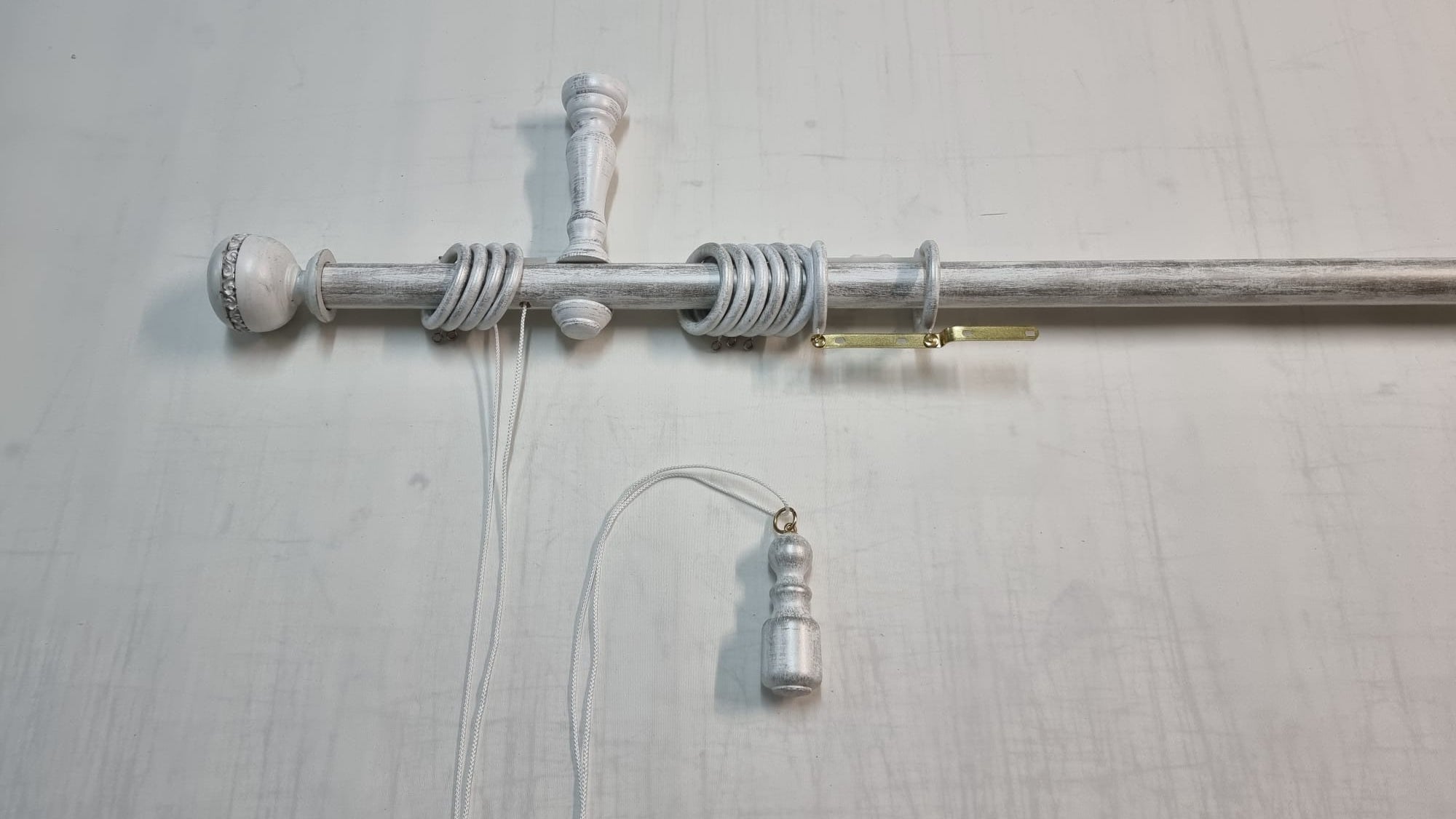 Tringle à rideau en bois de haute qualité, diamètre 35 mm corde couleur ...