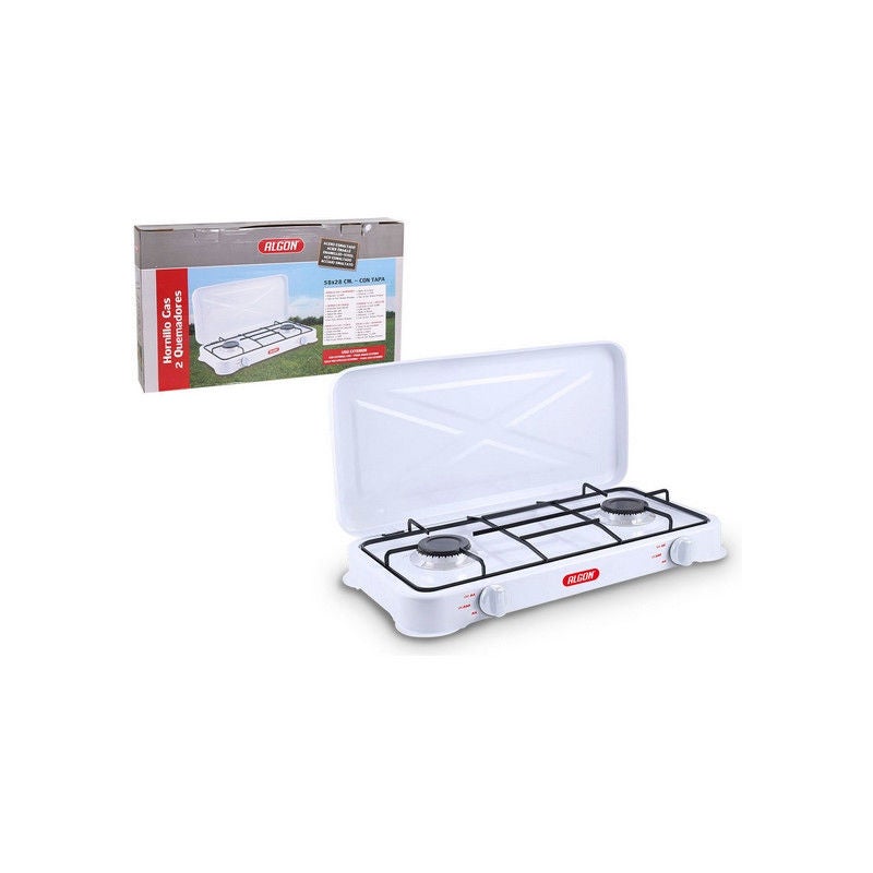Cuisinière À Gaz Algon Blanc (2 Feux À Gaz) (58 X 28 X 8,5 Cm) | Leroy ...