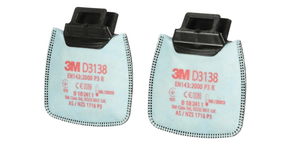 3M Filtre à particules rond D3138 EN143:2000/A1:2006 P3R adapté à ...
