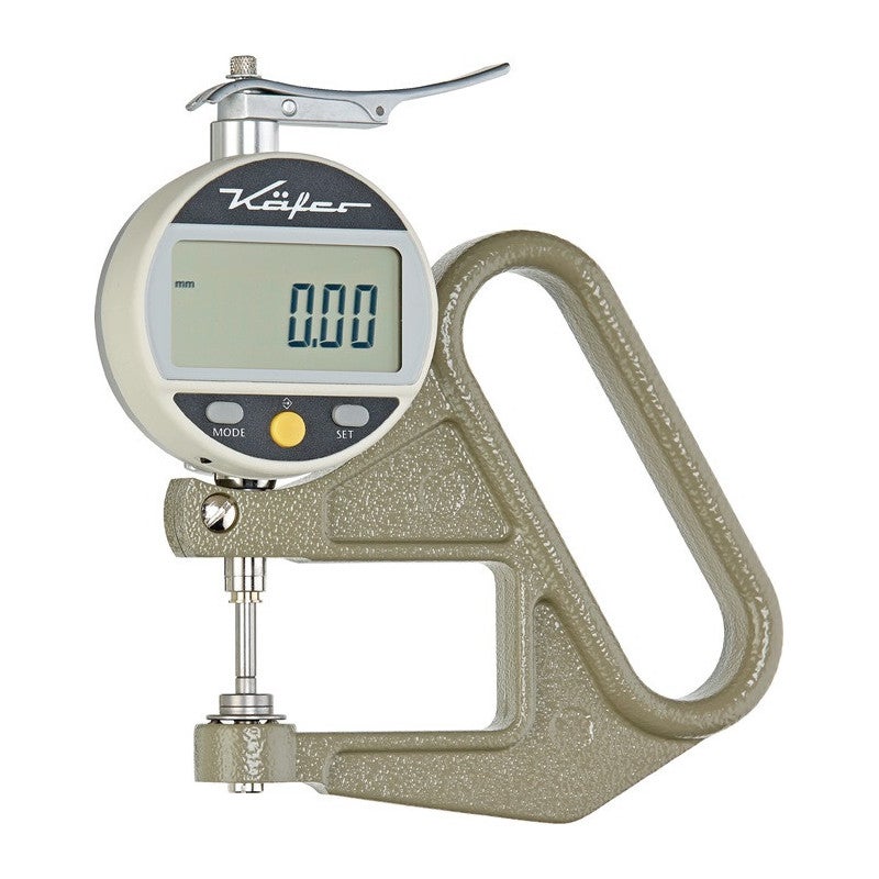 Mesureur d'épaisseur JD 50 plage de mesure 0-10 mm lecture 0,01 mm digital plat 10 - c mm KÄFER ...