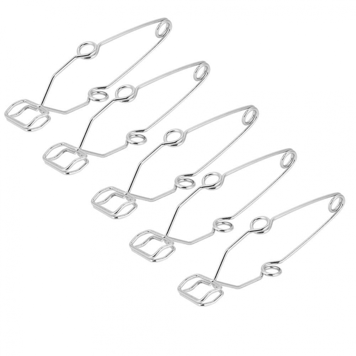 Lot de 5 pinces à tube à essai en acier pour laboratoire, outil de ...