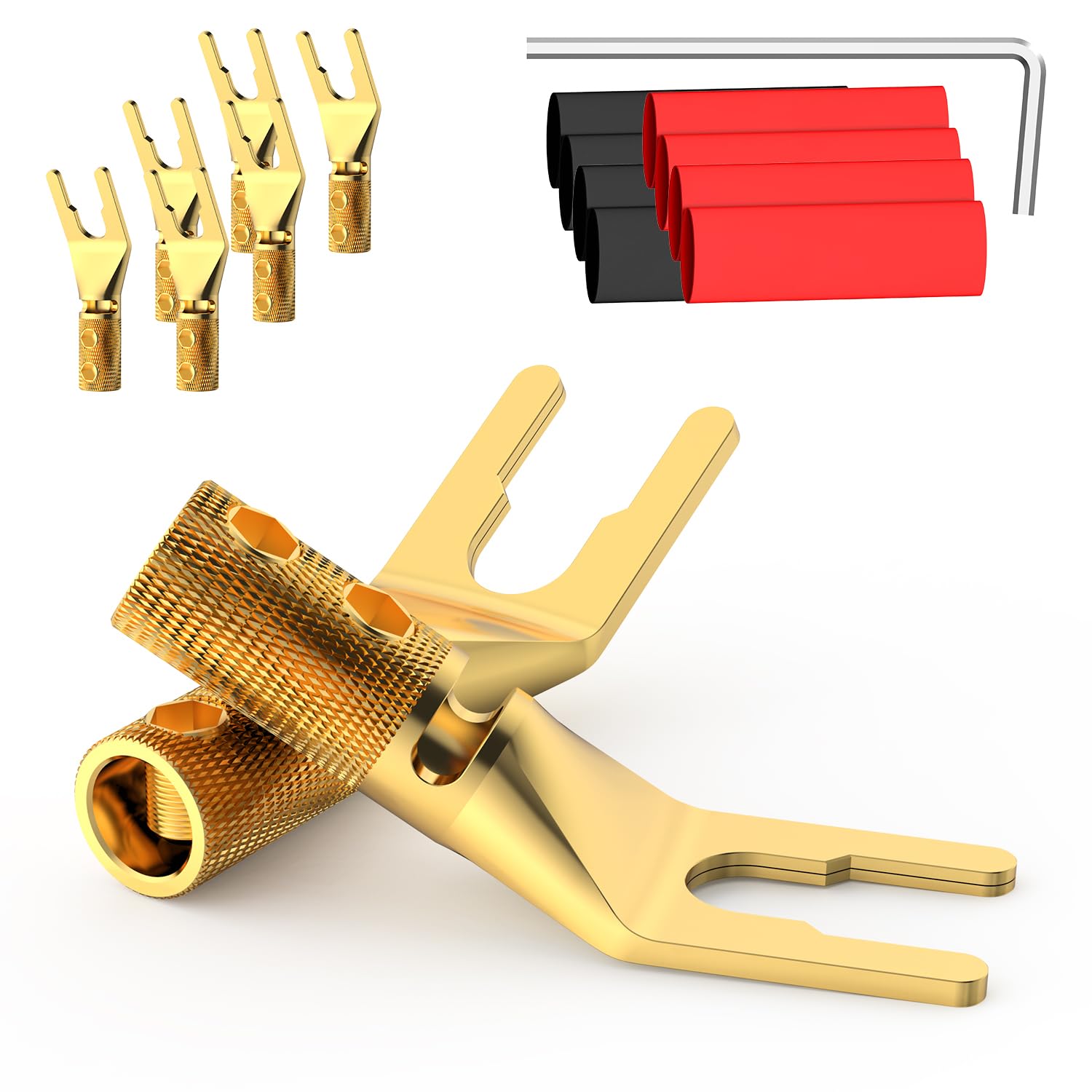 Juego de 8 tornillos de cobre puro chapados en oro de 4,5 mm para ...