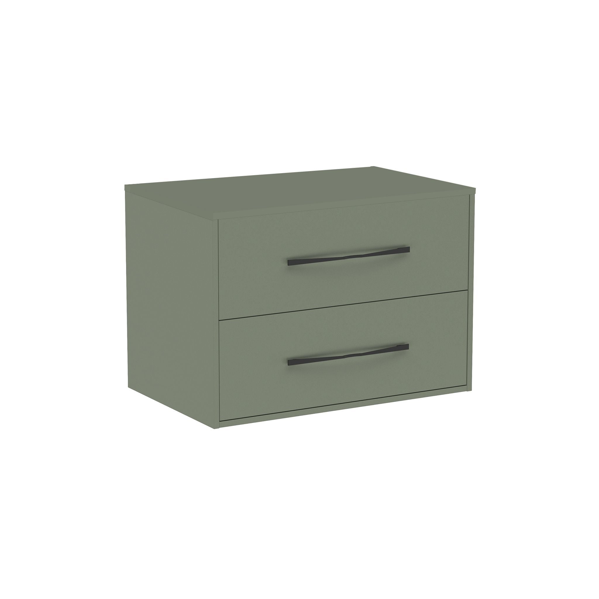 Meuble de salle de bain à suspendre Vert Eucalyptus 80 cm avec ...