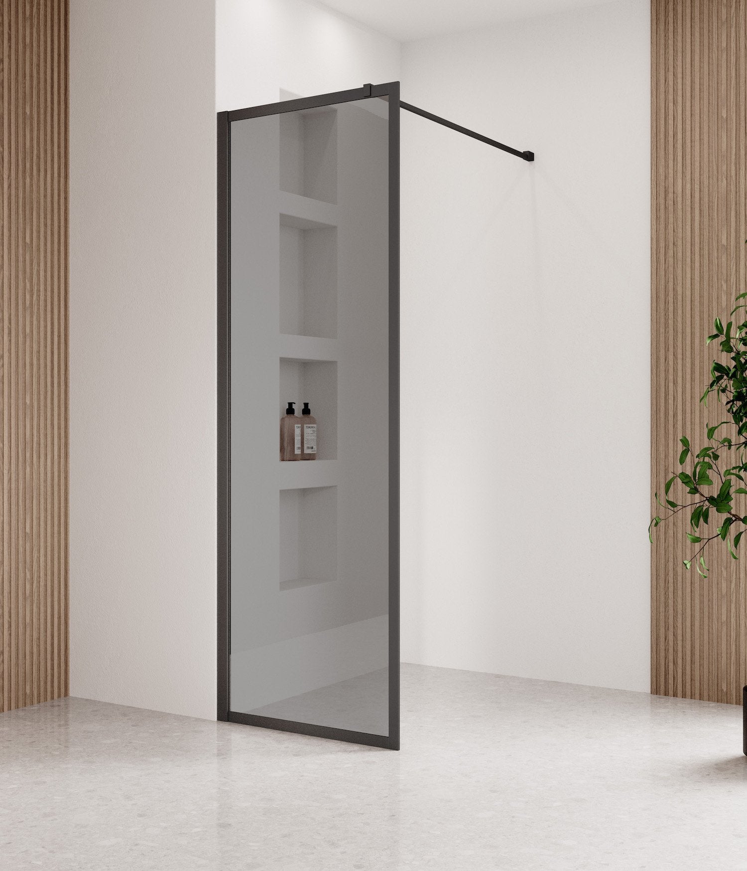 Badplaats Paroi de douche Georgia 50 x 200 cm - Gris - Douche à l ...