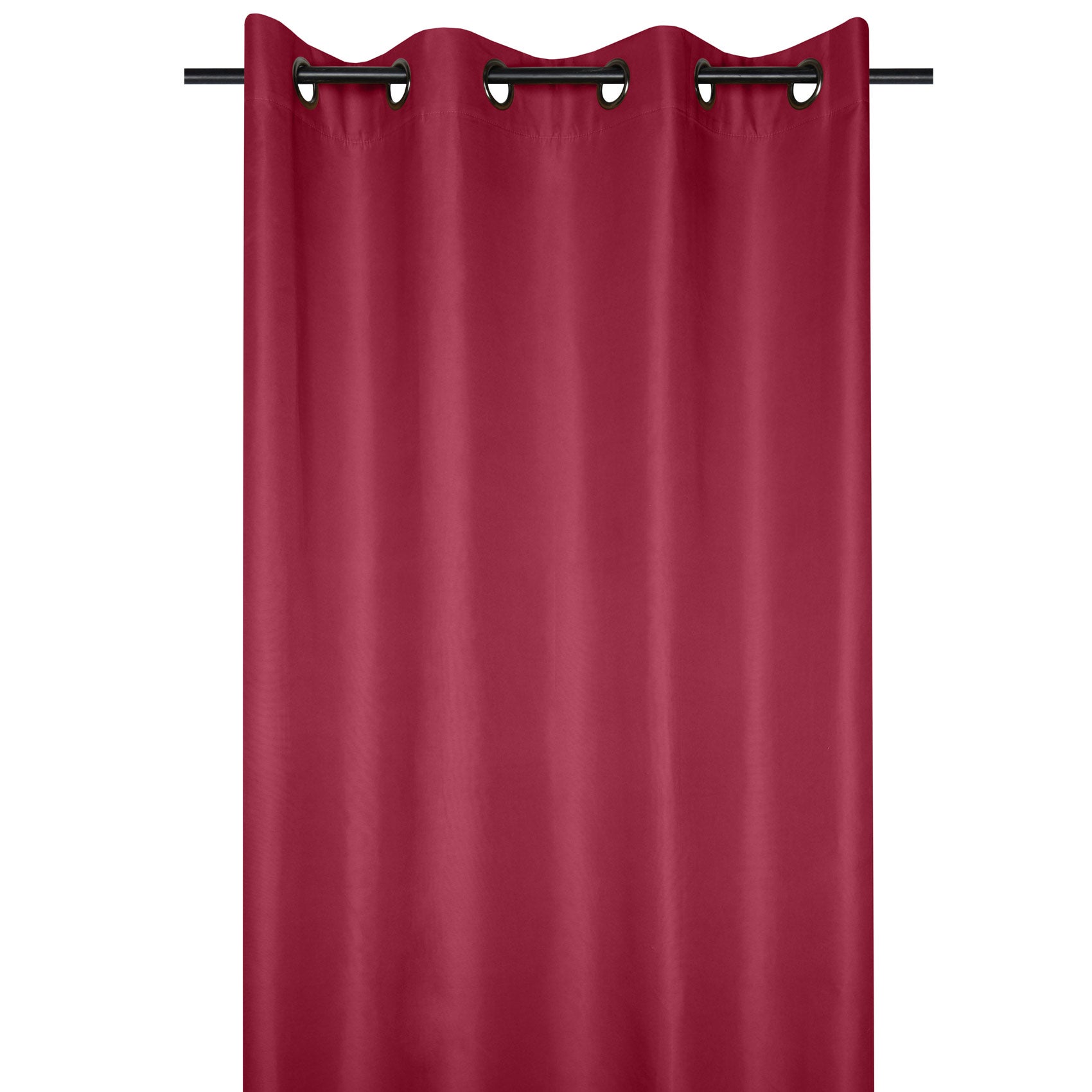 Rideau uni 100% occultant - Rouge - 140x260 cm - Polyester | Leroy Merlin