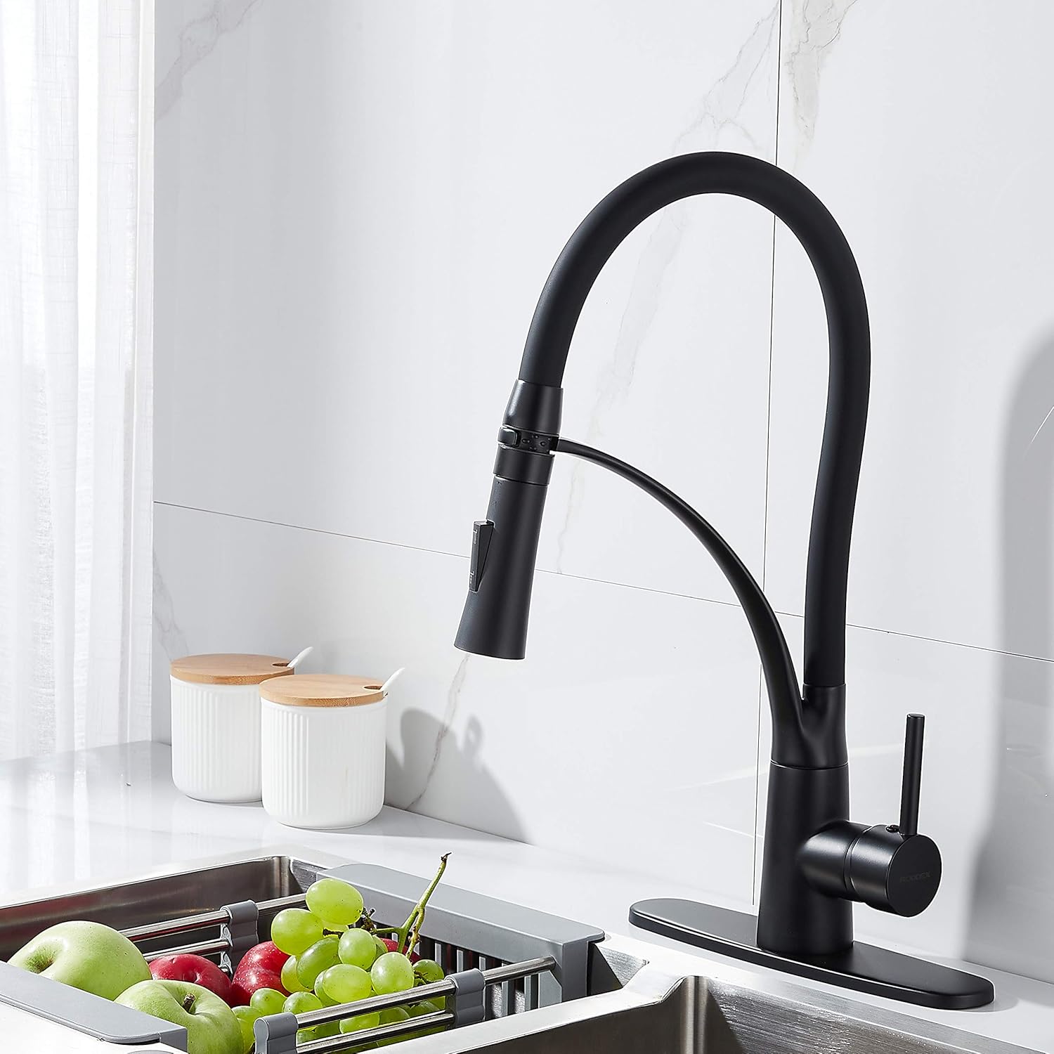 Robinet de cuisine, mitigeur avec douchette extractible, 2 jets ...
