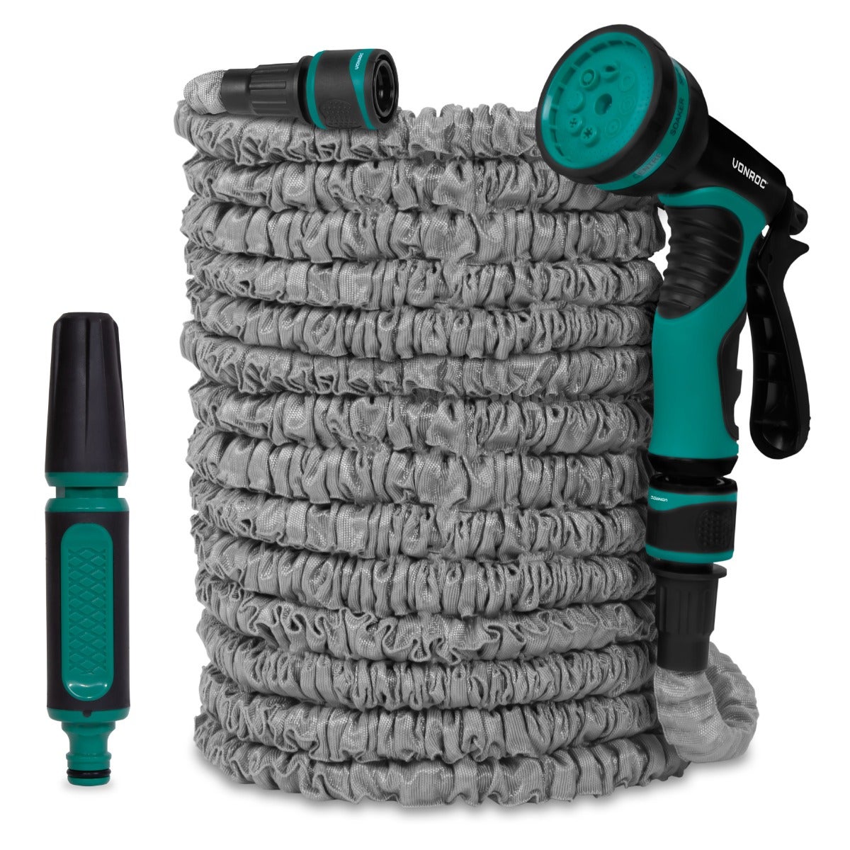 Tuyau d’arrosage VONROC flexible 30m – Support de tuyau, buse et ...