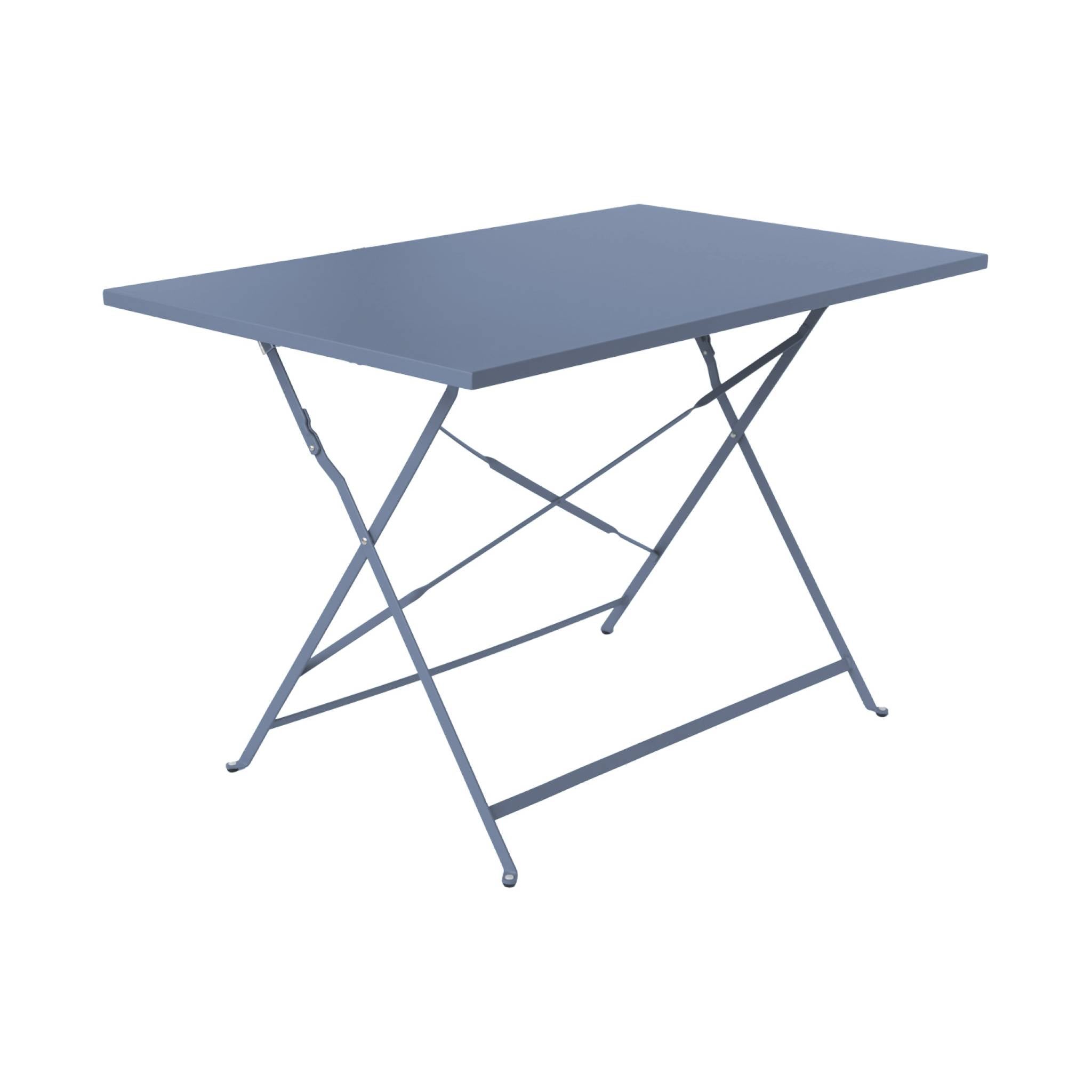 Table de jardin bistrot rectangulaire pliable métal 110 x 70cm. 4 ...