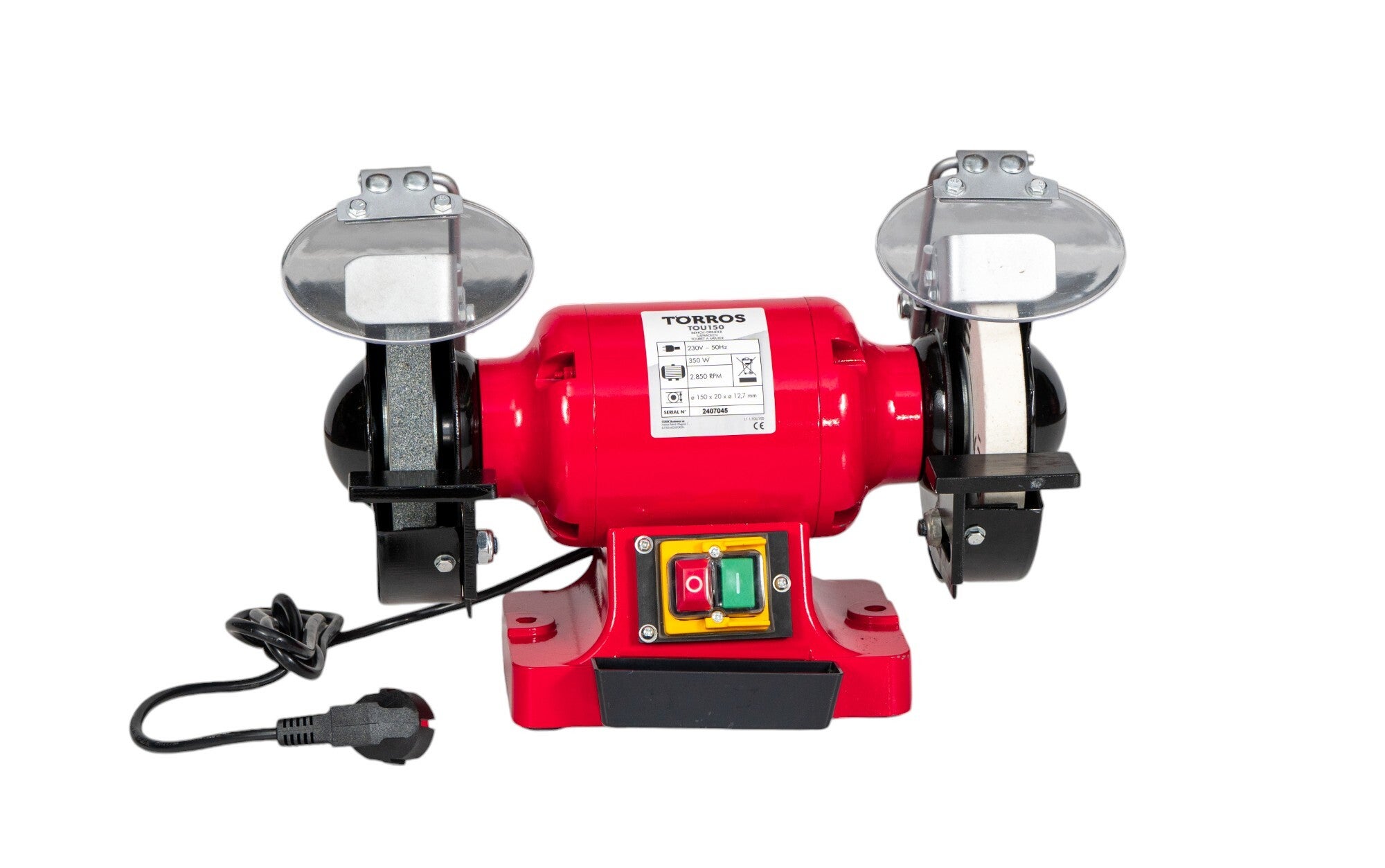 Touret à meuler ø150 mm 2850 tr/min 350 W 230V avec meules en grain 36 ...