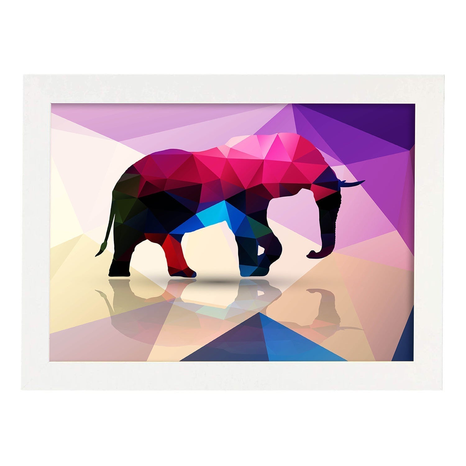 Affiche Animale Géométrique Avec Fonds De Couleur. Lame D'éléphant ...