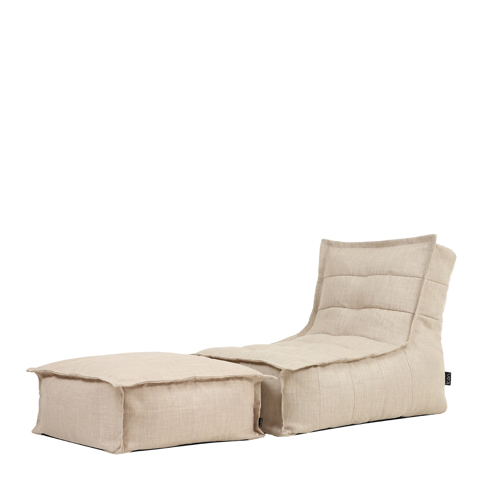 Pouf Icon chauffeuse et repose-pieds de jardin beige/naturel | Leroy Merlin