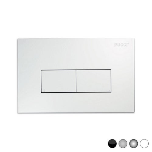 PLACCA PER CASSETTA INCASSO PUCCI ECO 2 PULSANTI LINEA MOD.2014 Nera ...