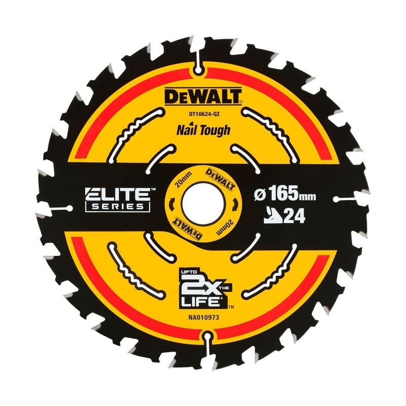 Lame de scie circulaire portative Ø165 24 dents - DEWALT DT10624-QZ ...