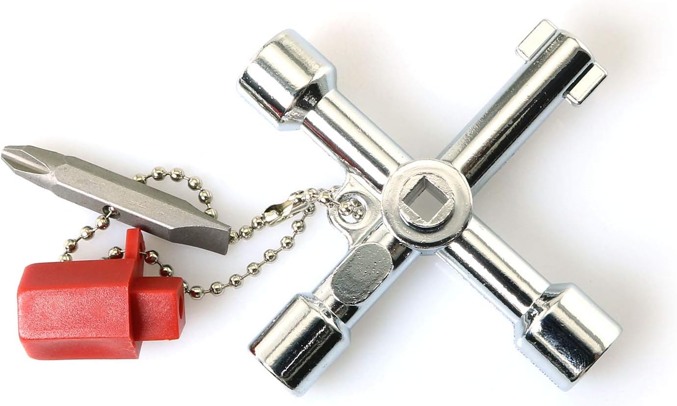 Llave cruzada de 4 vías de aleación de zinc, llave triangular ...