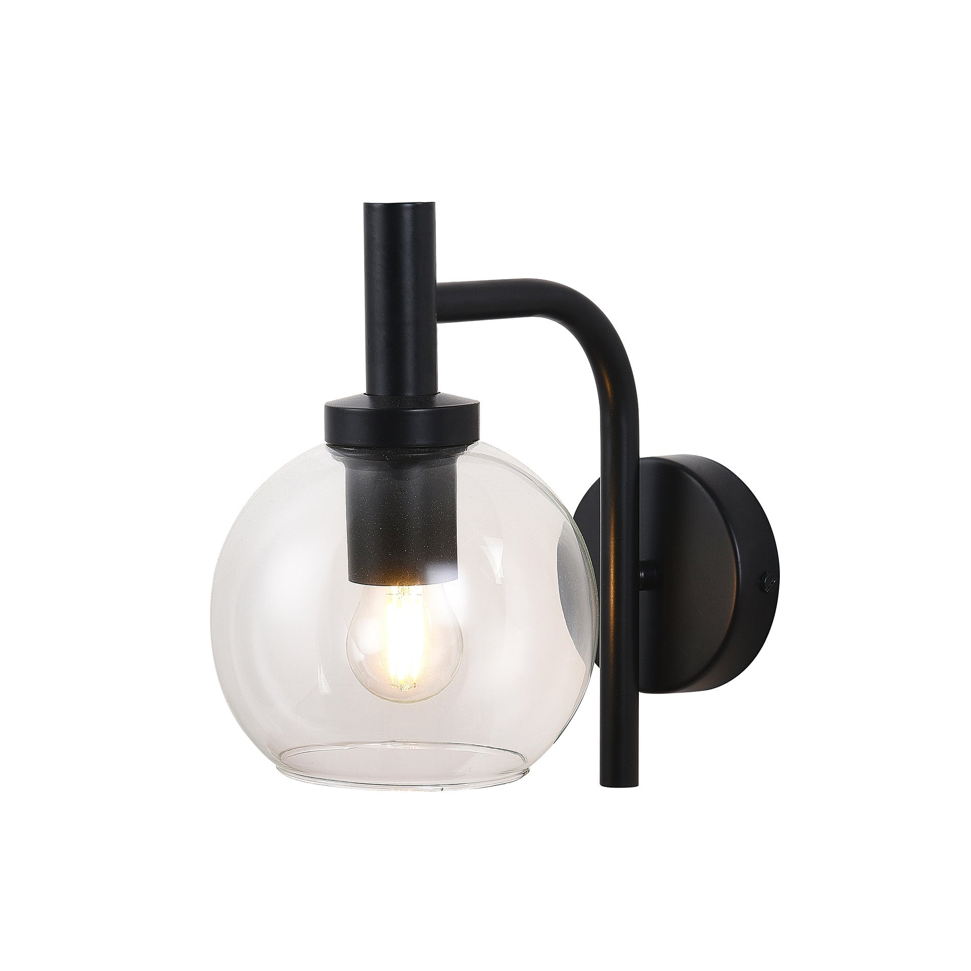 OSIRA Wandlicht E27 Noir, support verre Ø150mm | Leroy Merlin