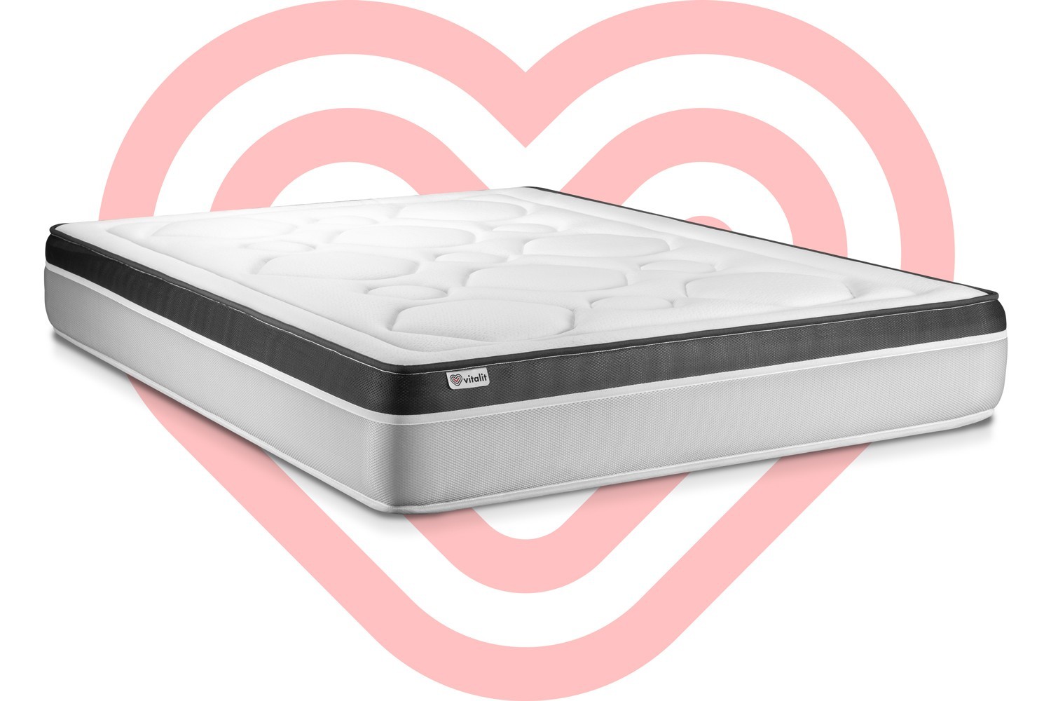 Matelas 180 x 200 cm VITAL ERGO - Mousse polyuréthane à mémoire de forme - Ep. 26 cm - Ferme - 7 ...