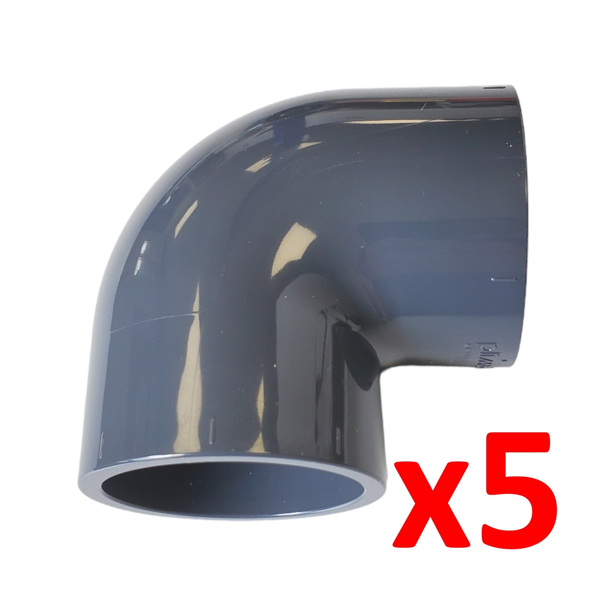 Lot de 5 Coudes angle 90° Pvc pression diam. 63 | Leroy Merlin