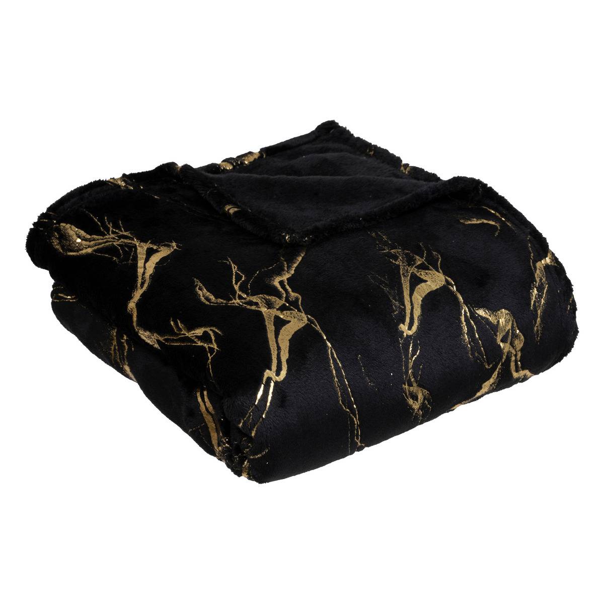 PLAID MARBRE DORE 130X180 - Atmosphera créateur d'intérieur | Leroy Merlin