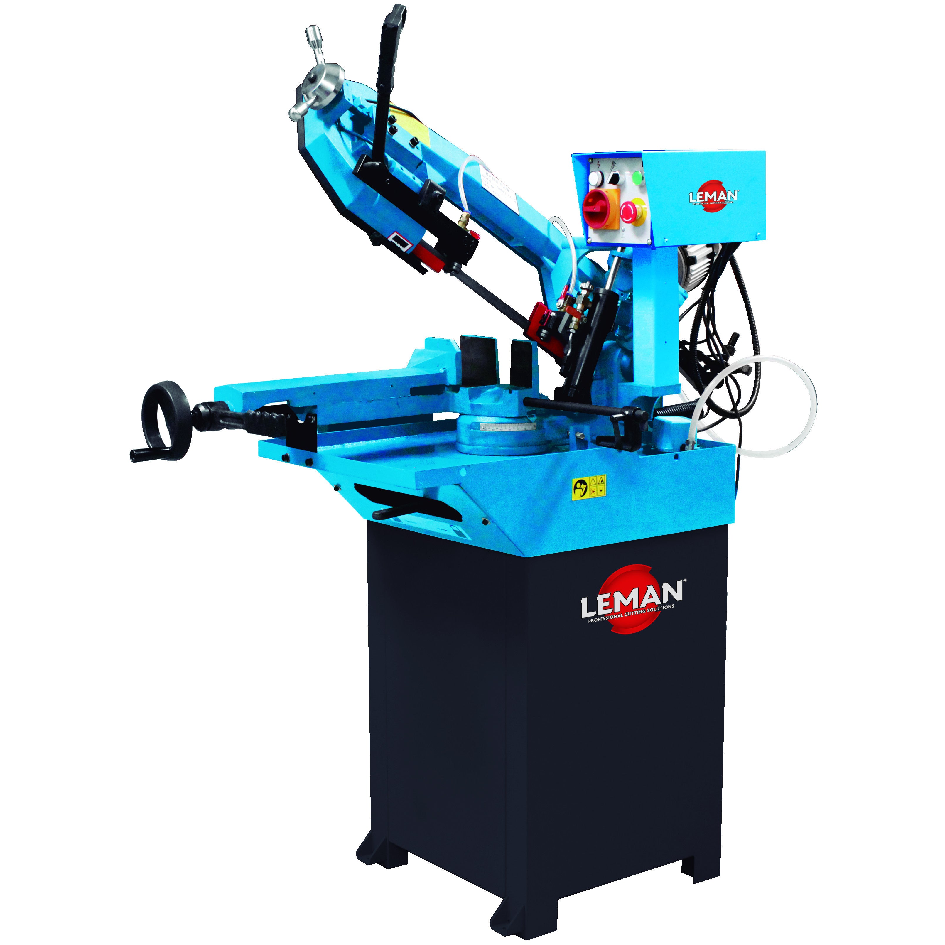 Scie à ruban métal automatique 170mm 900W monophasé SRM170 Leman ...