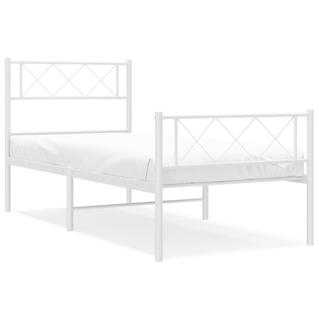 Lit simple | Lit adulte | Cadre de lit métal avec tête de lit|pied de ...