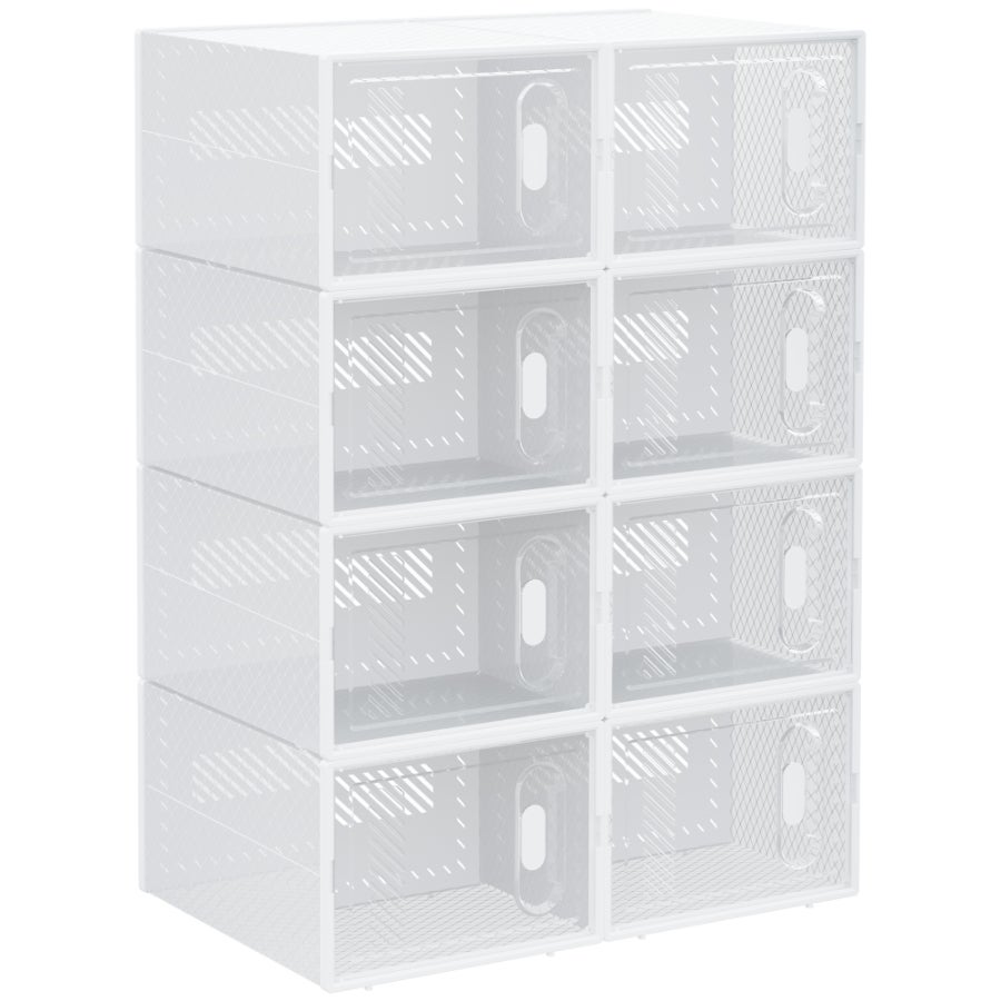 Scarpiera modulare 8 scomparti - Design trasparente in plastica ...