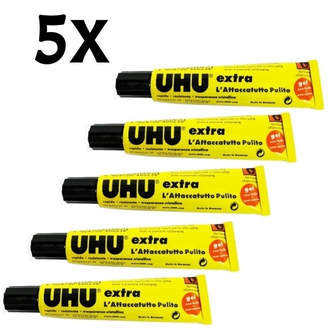 5 x Colla multiuso/Colla gel/Adesivo 20ml UHU extra | Leroy Merlin