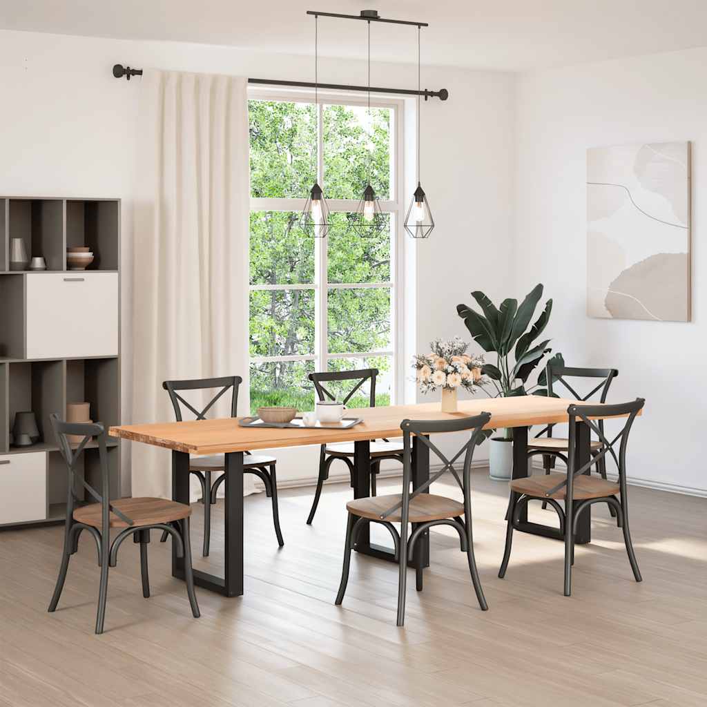 Pieds pour table basse en U 3 pcs acier noir 70x(72-73) cm | Leroy Merlin