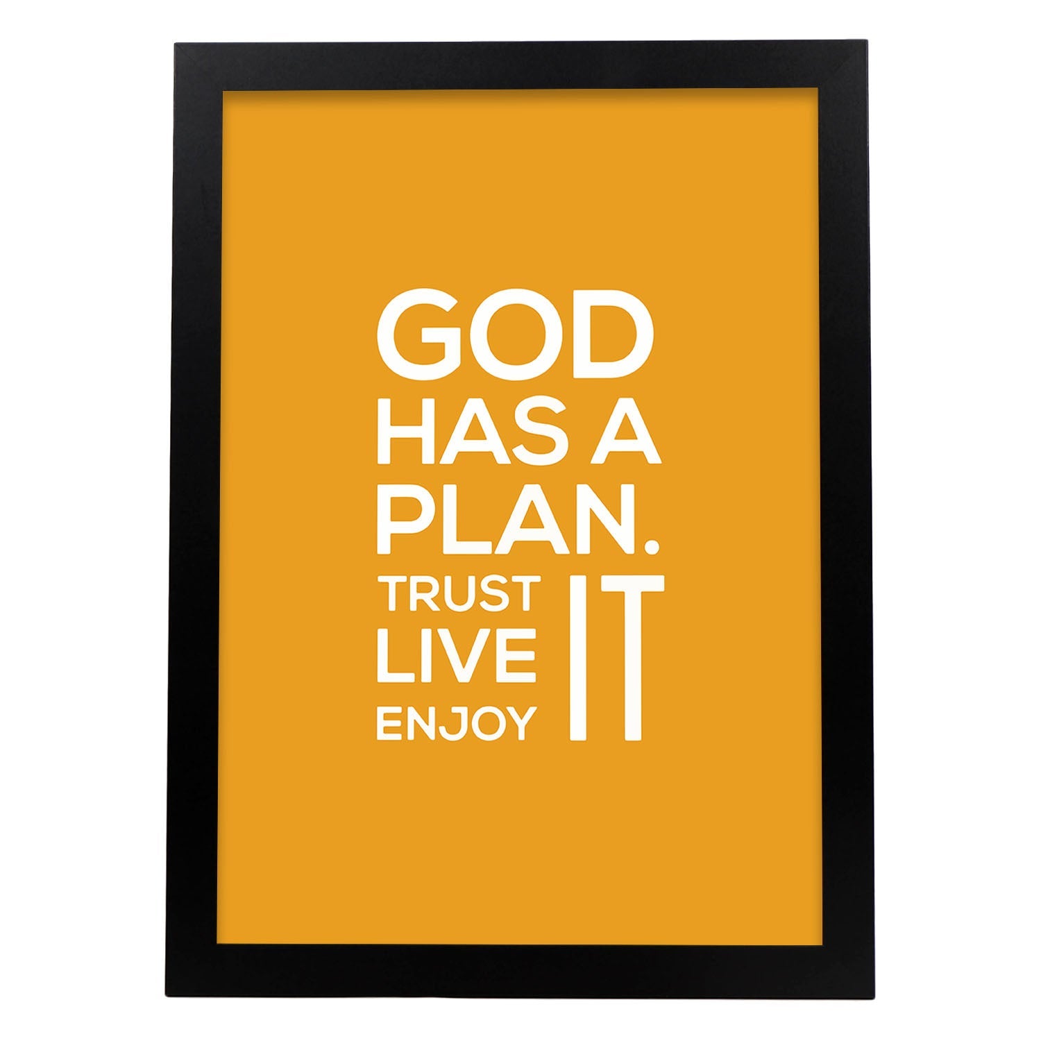 Affiche De Phrase Inspirante. Fiche De Décoration «dieu A Un Plan» Avec ...