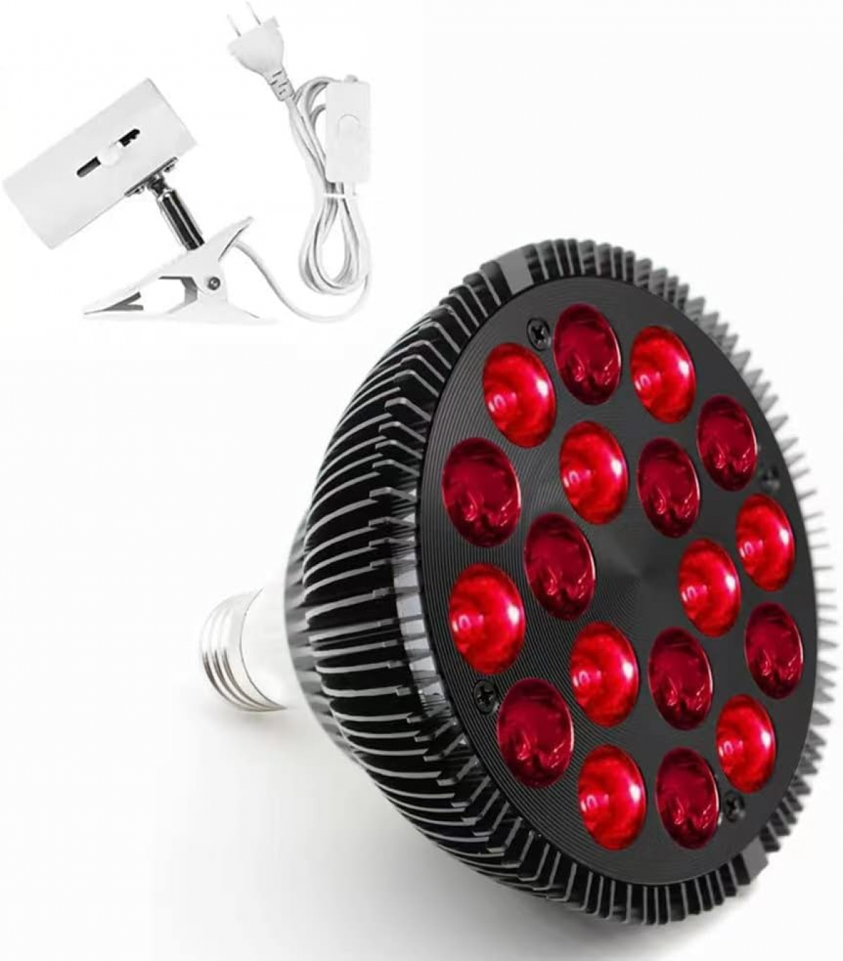 Bombilla de fototerapia de luz roja, con casquillo, 54 W, 18 LED ...