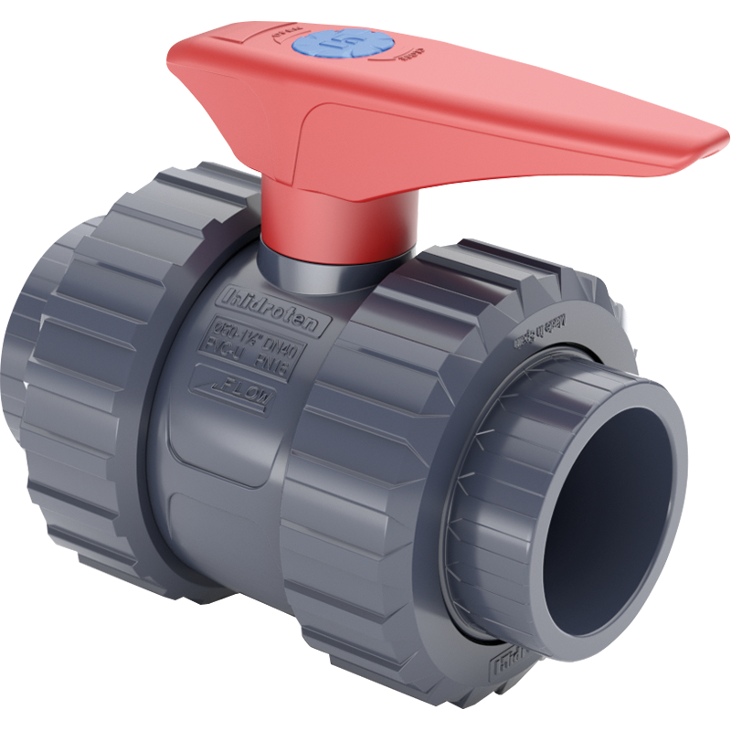 Vanne à boisseau sphérique rouge en PVC pour piscine à coller Ø 50 | Leroy Merlin