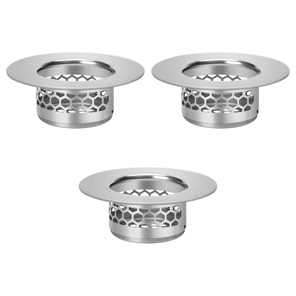 Lot de 3 crépines d'évier universelles en acier inoxydable, adaptées ...