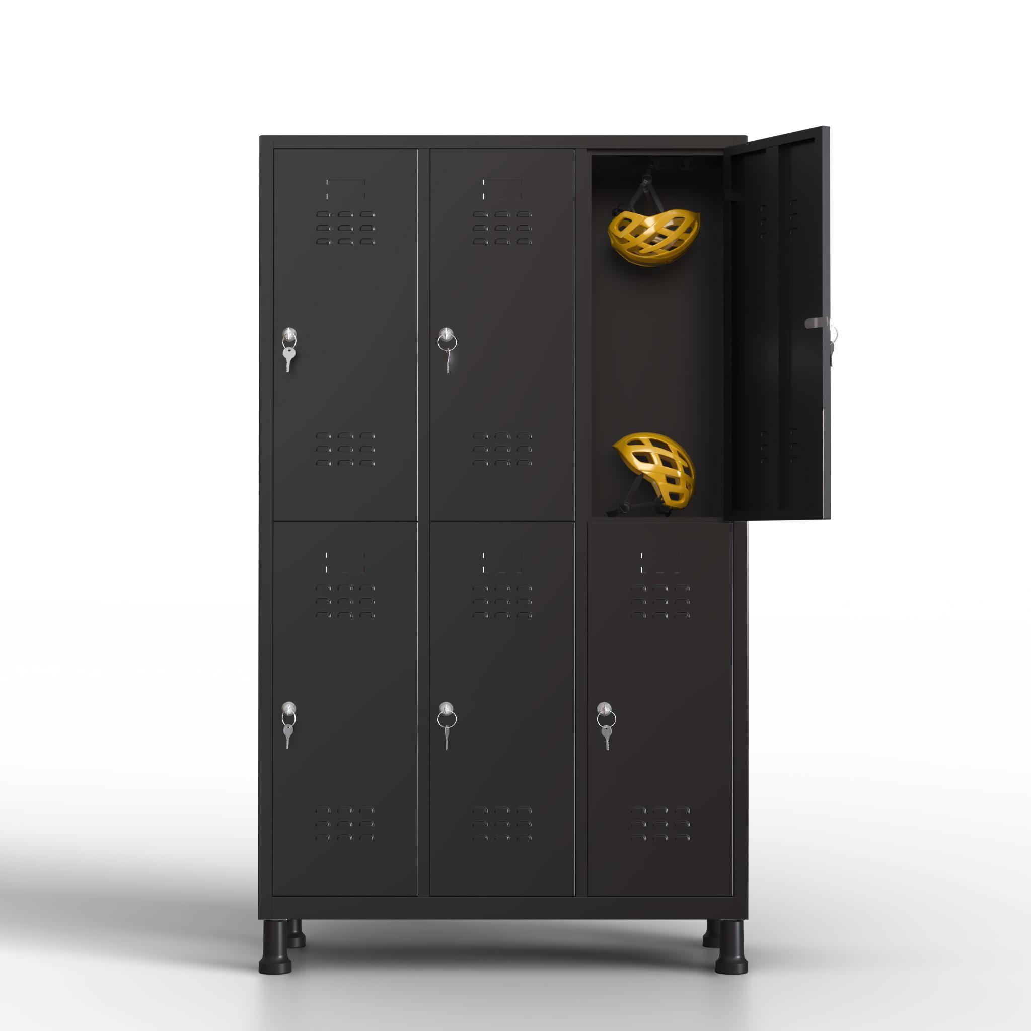Vestiaire metallique à 6 portes Casier 180x97x40cm pour votre atelier ...