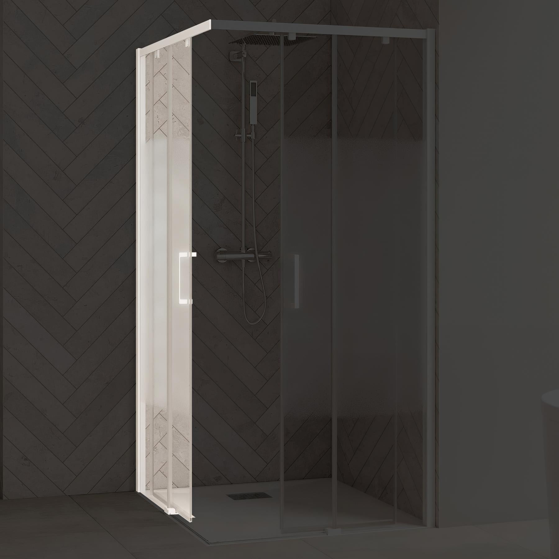 Porte de douche extensible KINEDO SMART DESIGN sans seuil largeur max 1 ...